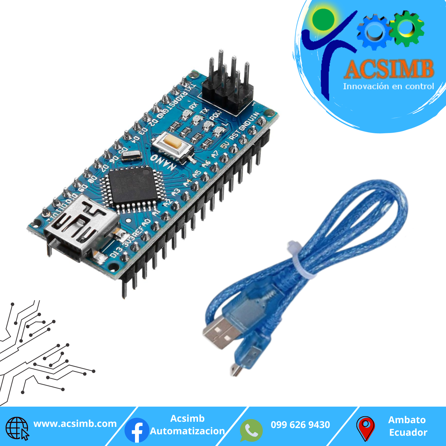 Arduino Nano Micro Controller Board Electronic Hobby Kit - ACSIMB TECH